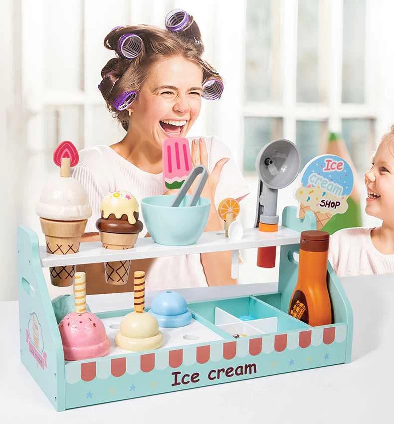 Jucărie din lemn pentru copii stand de inghetata – kinder.md
