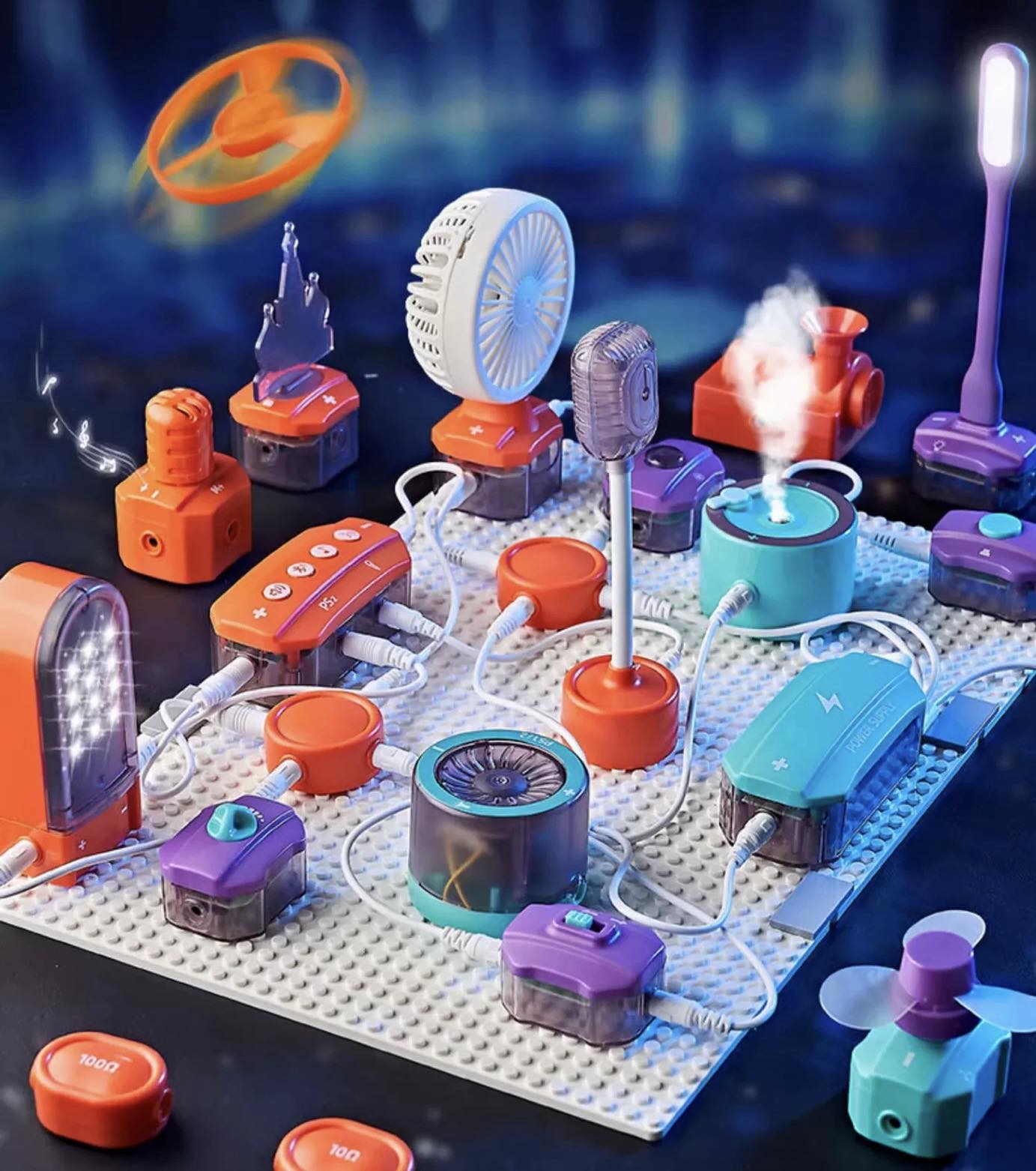 Joc educativ, Experiment Circuite electrice, 34 de piese, multiple ...