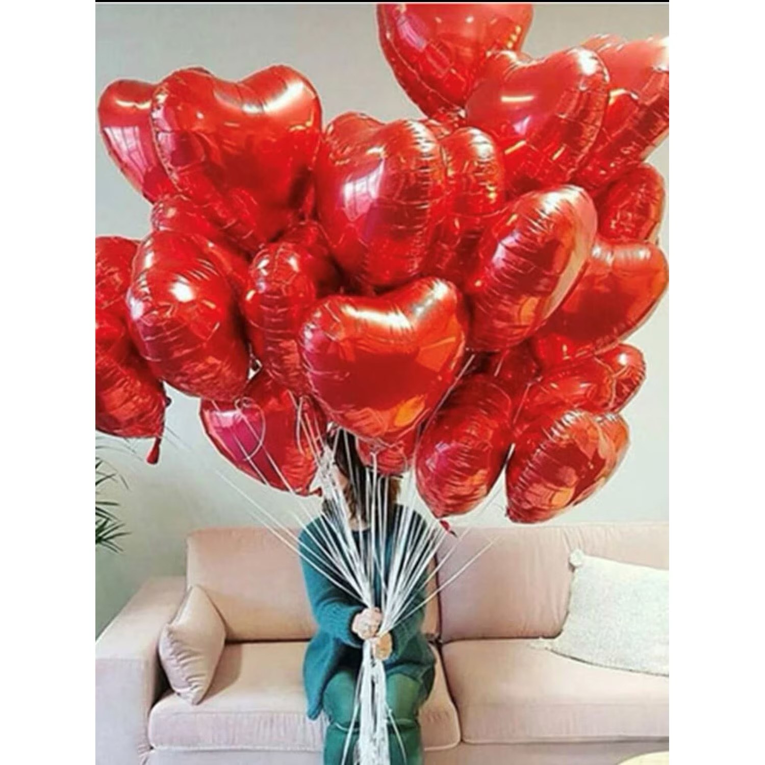 Set 5 inimi din folie Rosii cu Heliu – kinder.md