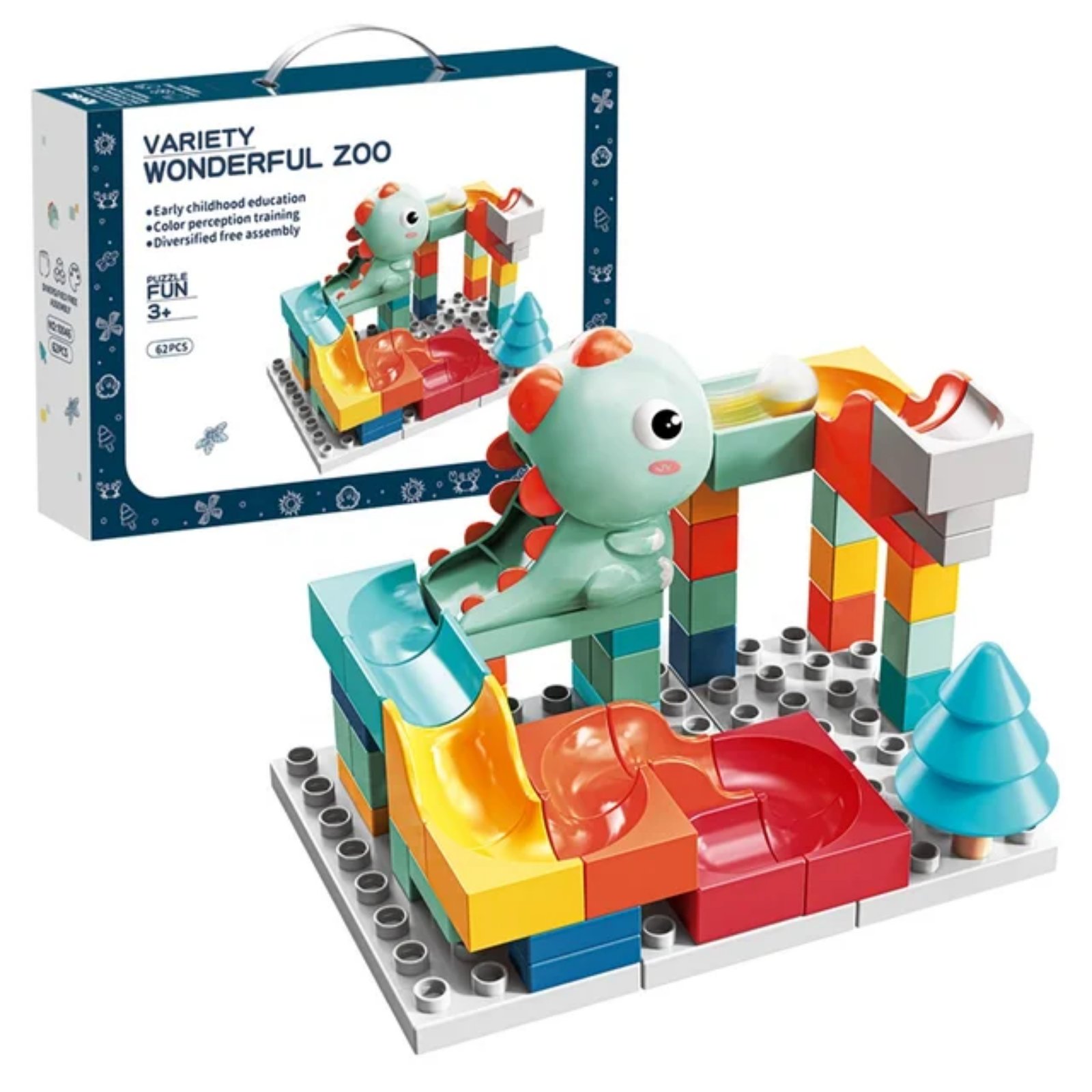 Set Constructor plastic 62 pcs Topogan Dino – kinder.md