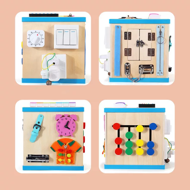 Busy Board Cub Logic din lemn – kinder.md