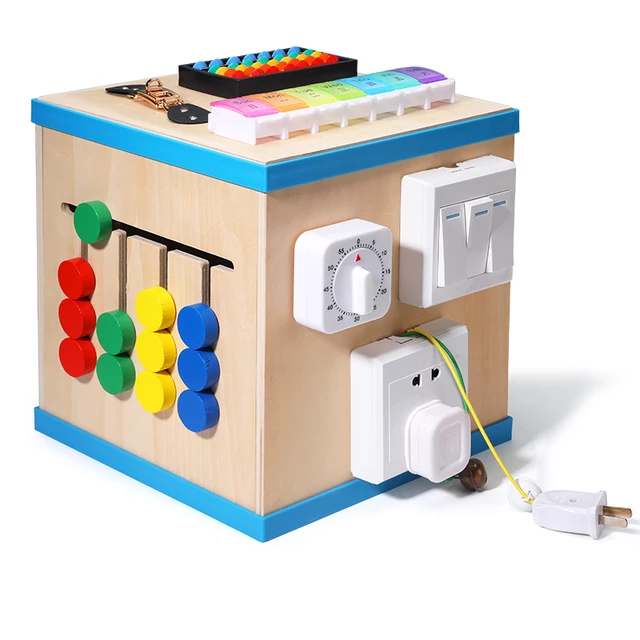 Busy Board Cub Logic din lemn – kinder.md