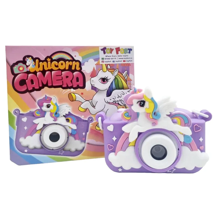 Camera Foto Digitală pentru Copii, Design Unicorn Mov, HD, Husă ...