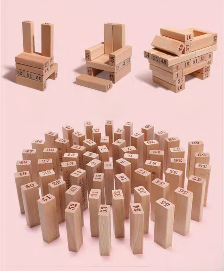 Joc Jenga Premium, Turnul Instabil 54 pcs – kinder.md